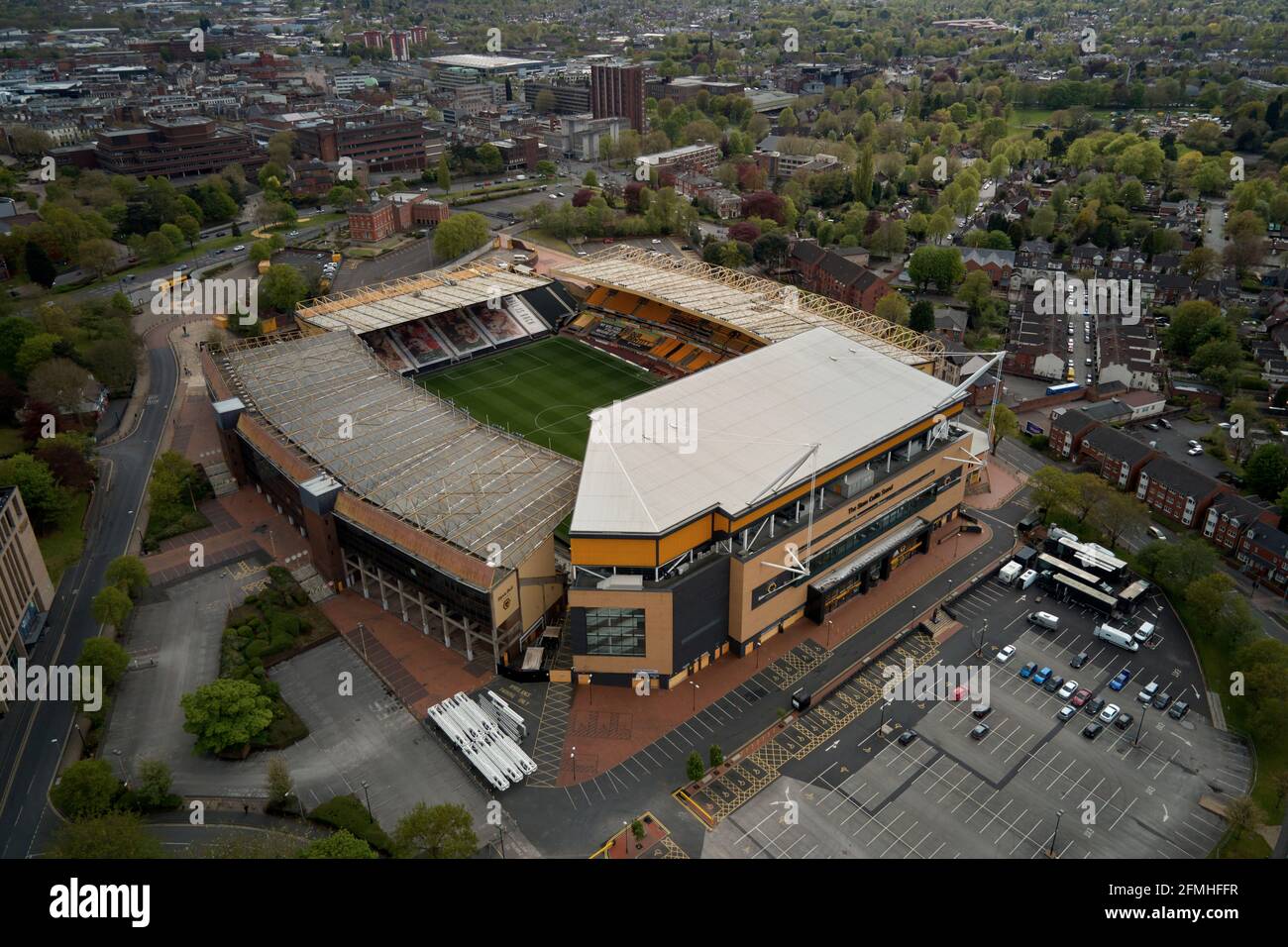 Aerial views of Molineux Stadium, Wolverhampton, UK Stock Photo - Alamy