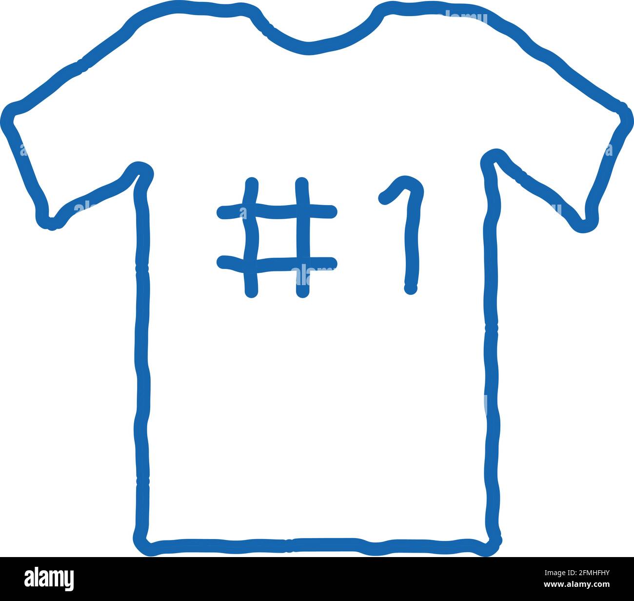 T-shirt Number doodle icon hand drawn illustration Stock Vector Image ...