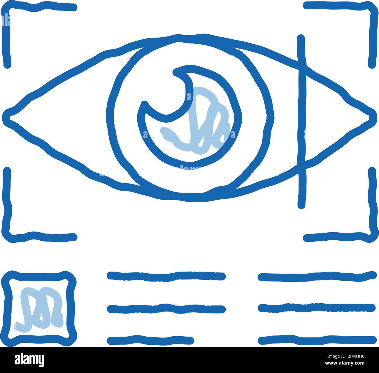 Medical Eye Research doodle icon hand drawn illustration Stock Vector ...