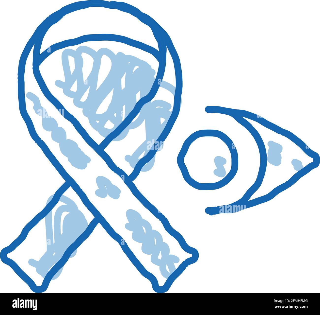 National Glaucoma Awareness doodle icon hand drawn illustration Stock ...