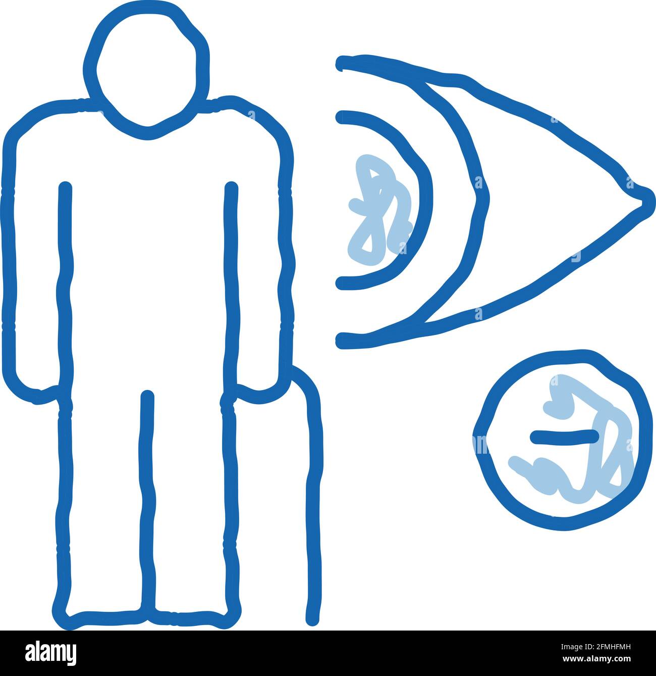 Elderly Vision Impairment Icon Vector Illustration Stock Vector Image ...