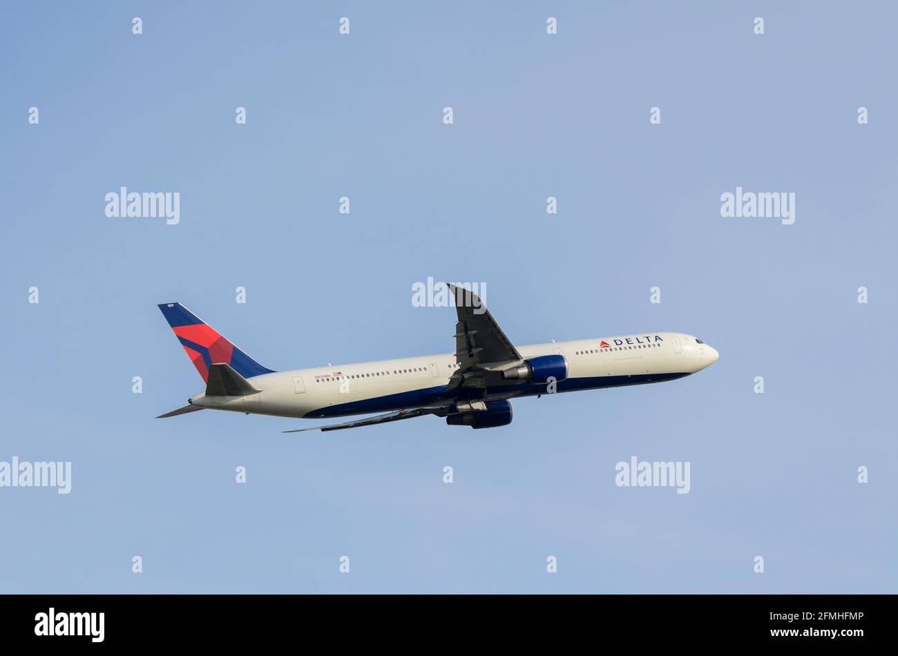 Delta Airplane Flying In Sky