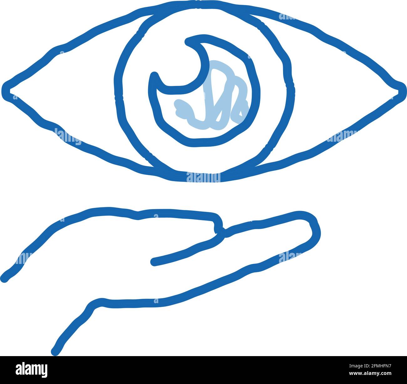 Vision Support doodle icon hand drawn illustration Stock Vector Image ...