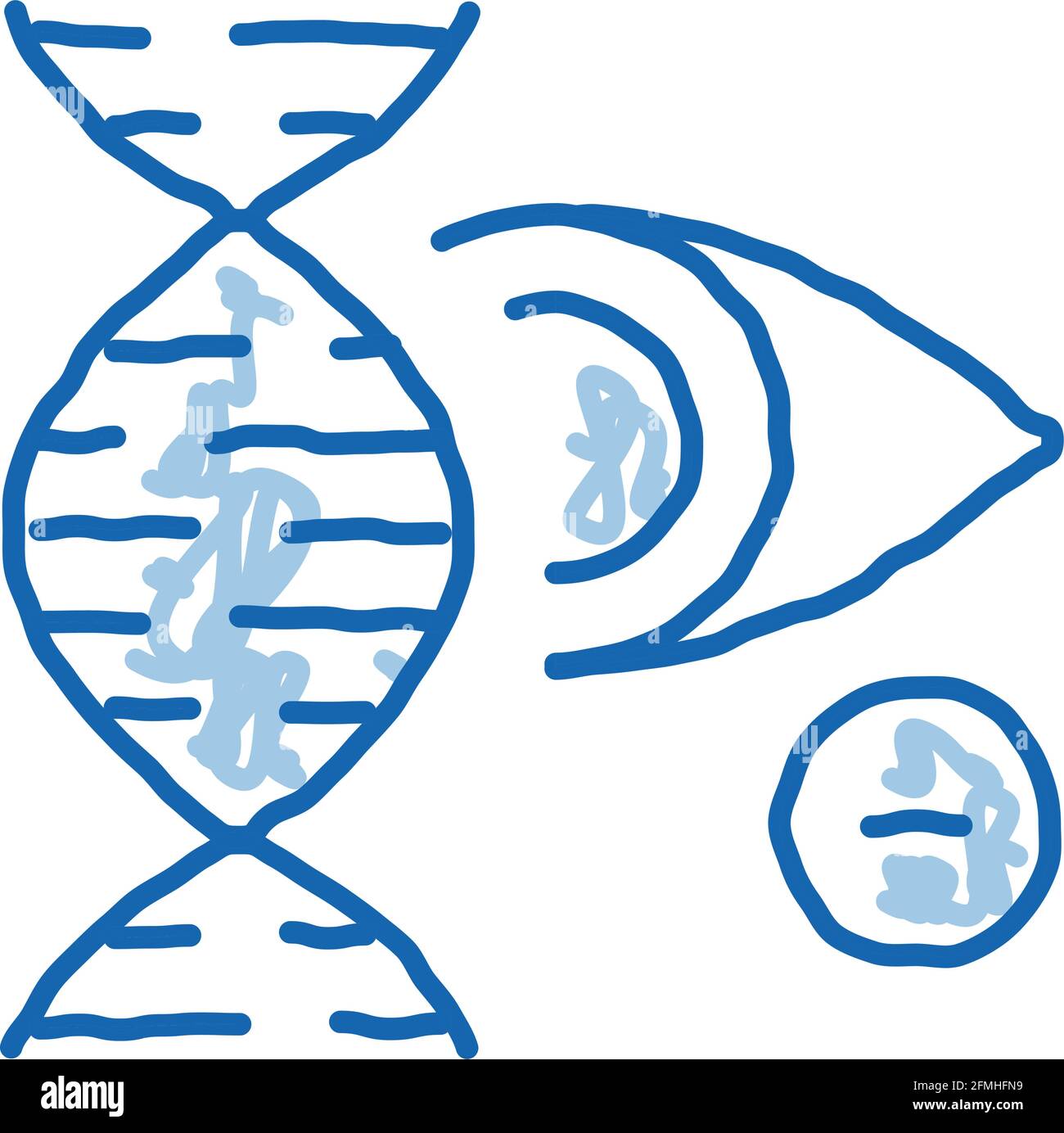 High Chance of Eye doodle icon hand drawn illustration Stock Vector ...