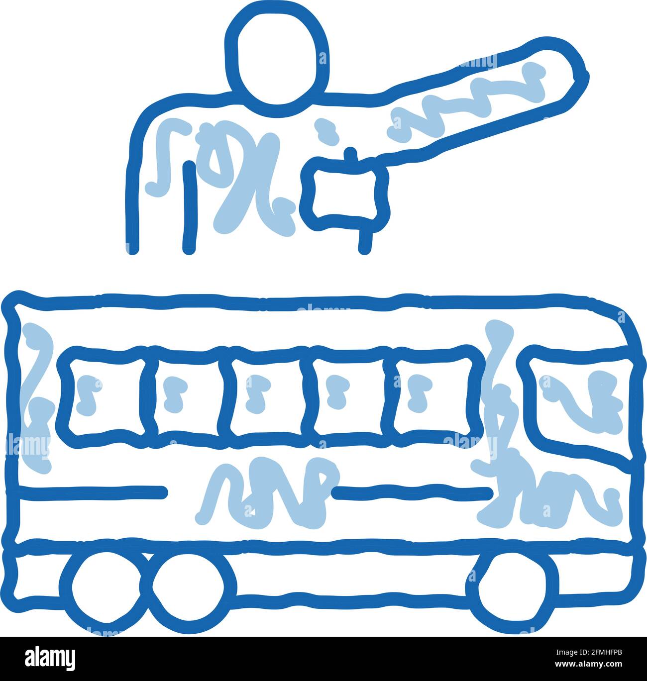 Bus Guide doodle icon hand drawn illustration Stock Vector Image & Art ...