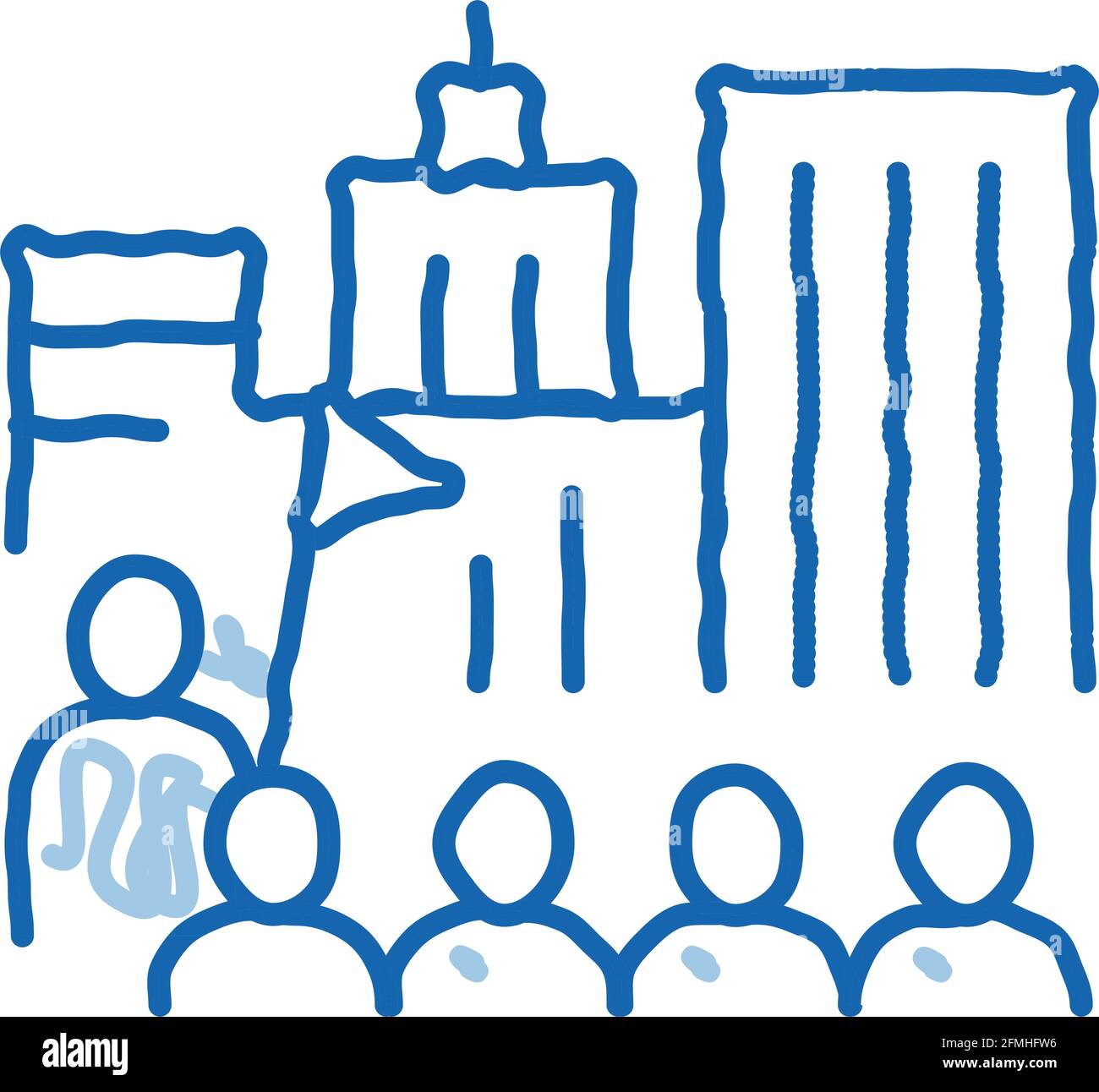 Tour Group on Excursions Icon Vector Illustration Stock Vector Image ...