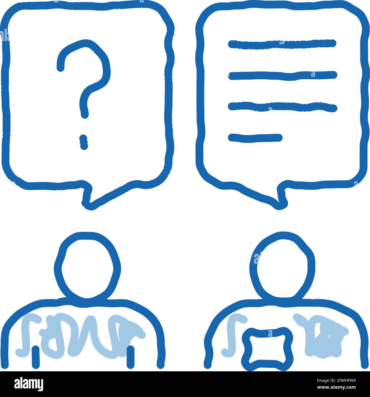 Dialogue of Tourist and Employee Icon Illustration Stock Vector Image ...