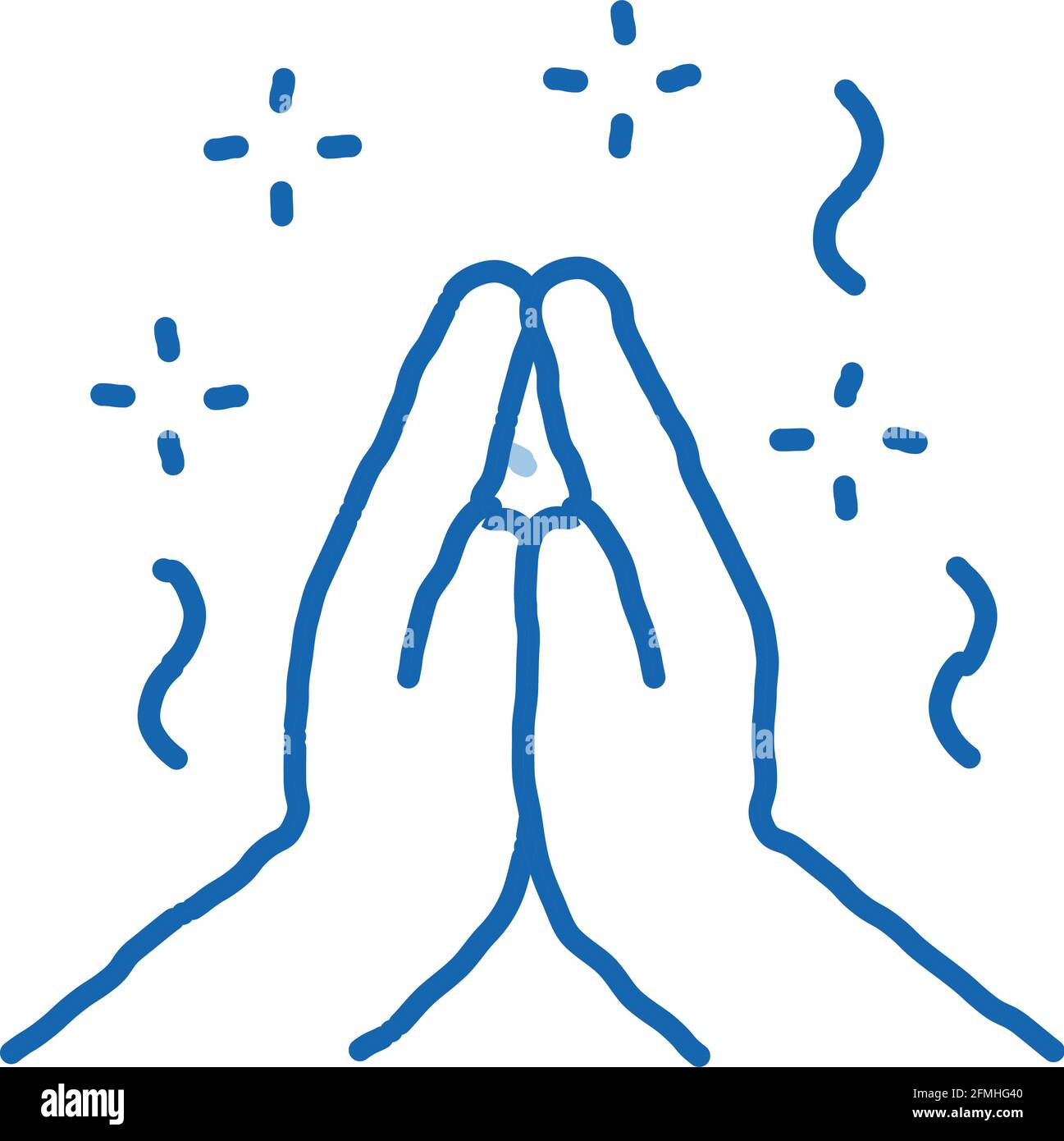 Harmony Hands doodle icon hand drawn illustration Stock Vector Image ...