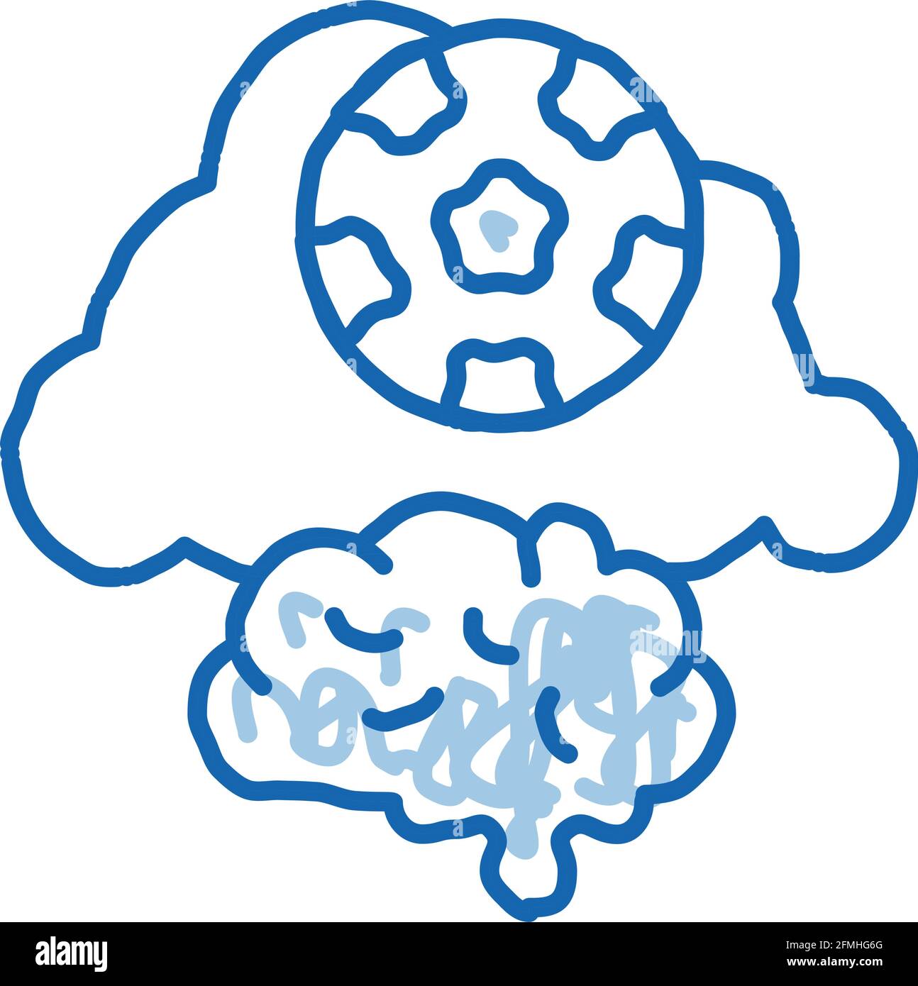 Thoughts about Football Icon Vector Illustration Stock Vector Image ...