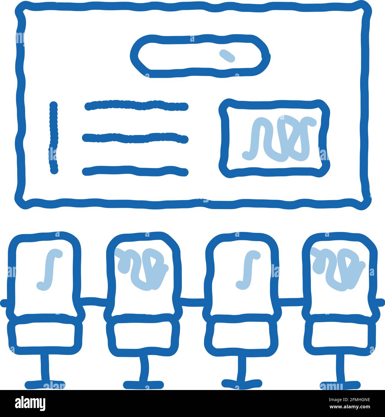 organizational workplace doodle icon hand drawn illustration Stock ...