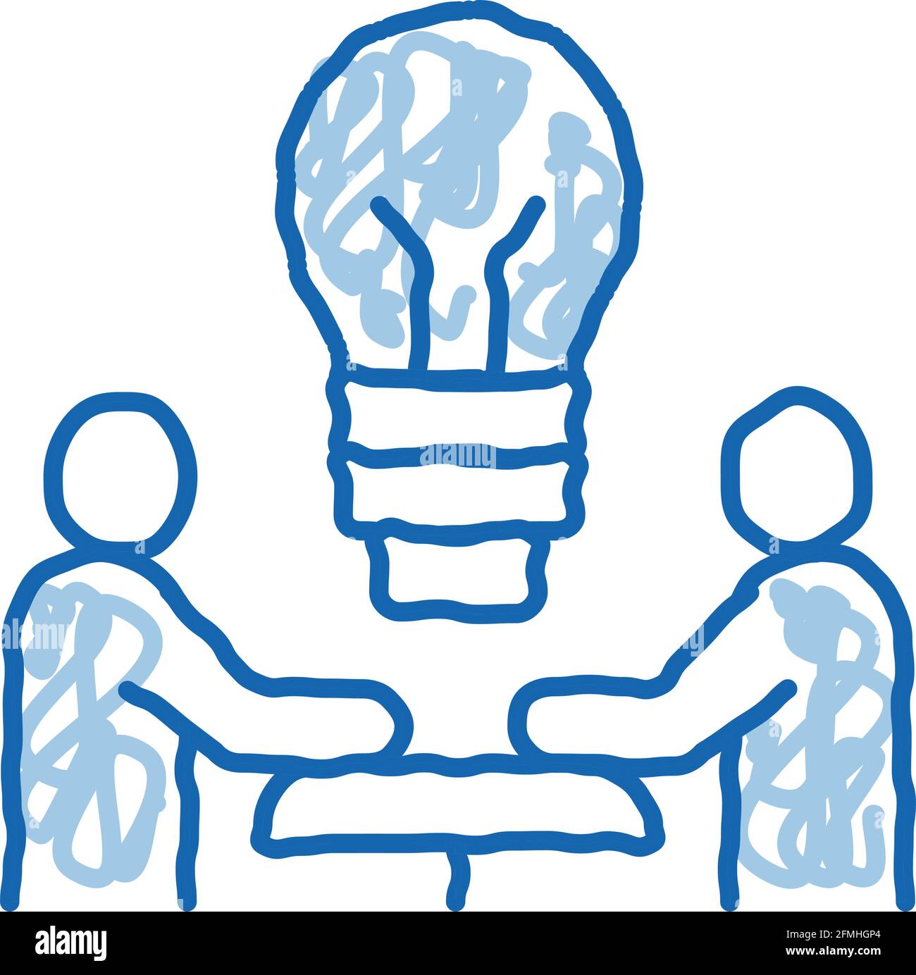 brain problem solving doodle icon hand drawn illustration Stock Vector ...