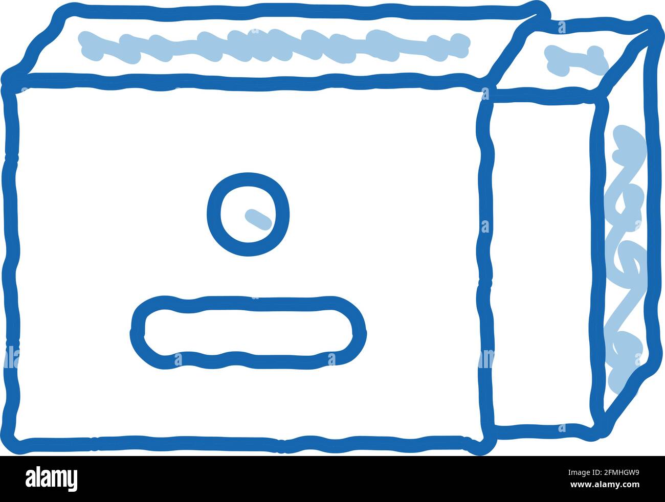 open pack of butter doodle icon hand drawn illustration Stock Vector ...