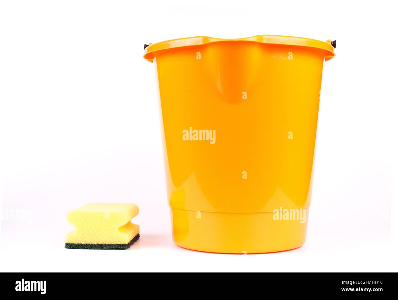 Water bucket with sponge Cut Out Stock Images & Pictures - Alamy