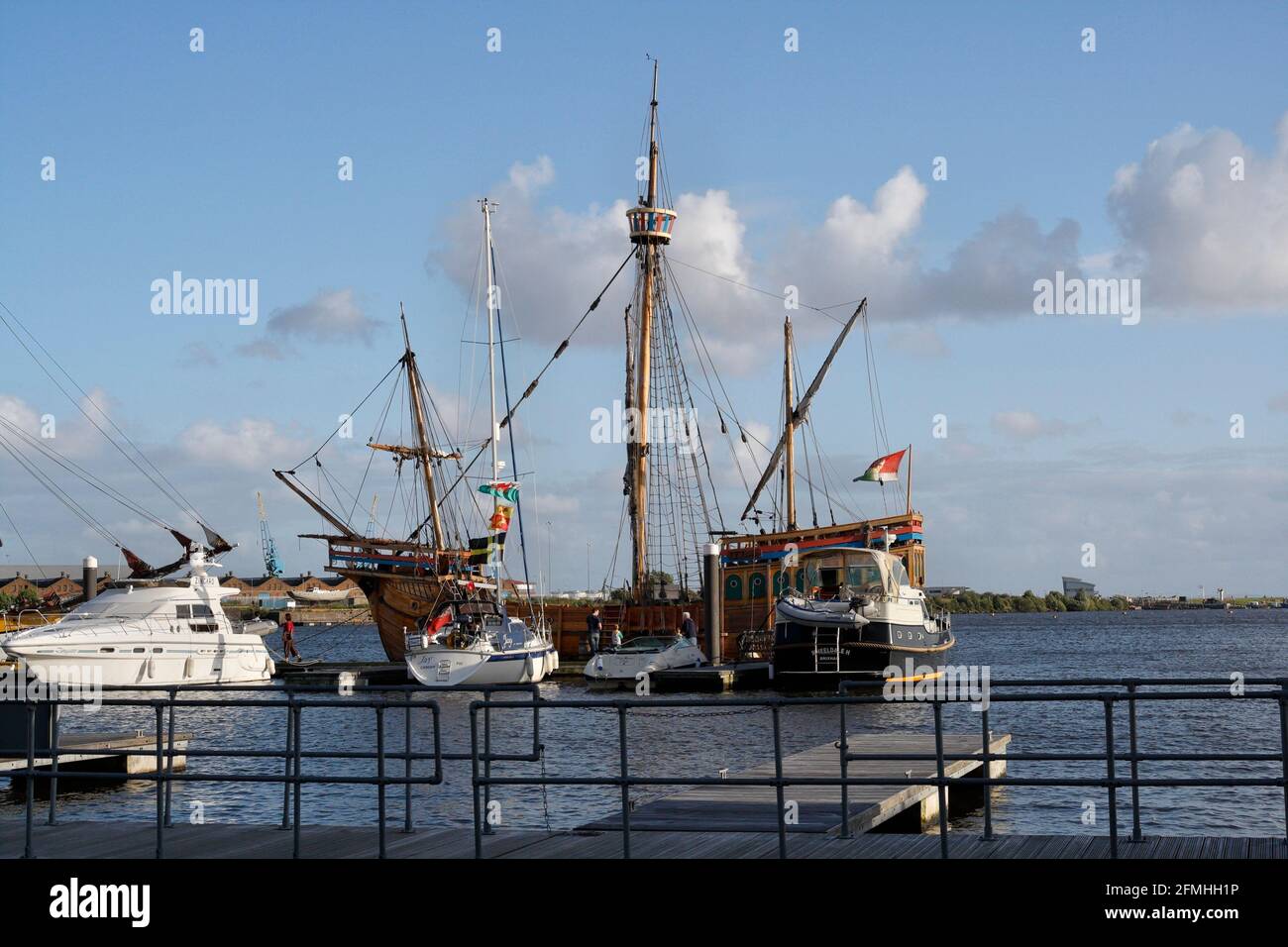The sailing ship Matthew in Cardiff Bay Festival Wales UK Stock Photo ...