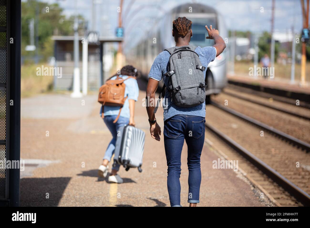 Missing the train hi-res stock photography and images - Alamy