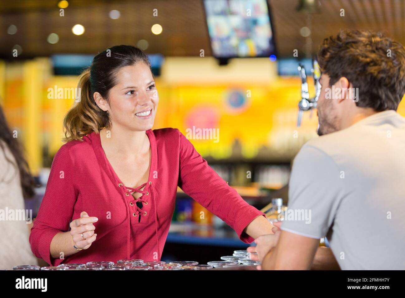 Barmaid waitress hi-res stock photography and images - Alamy