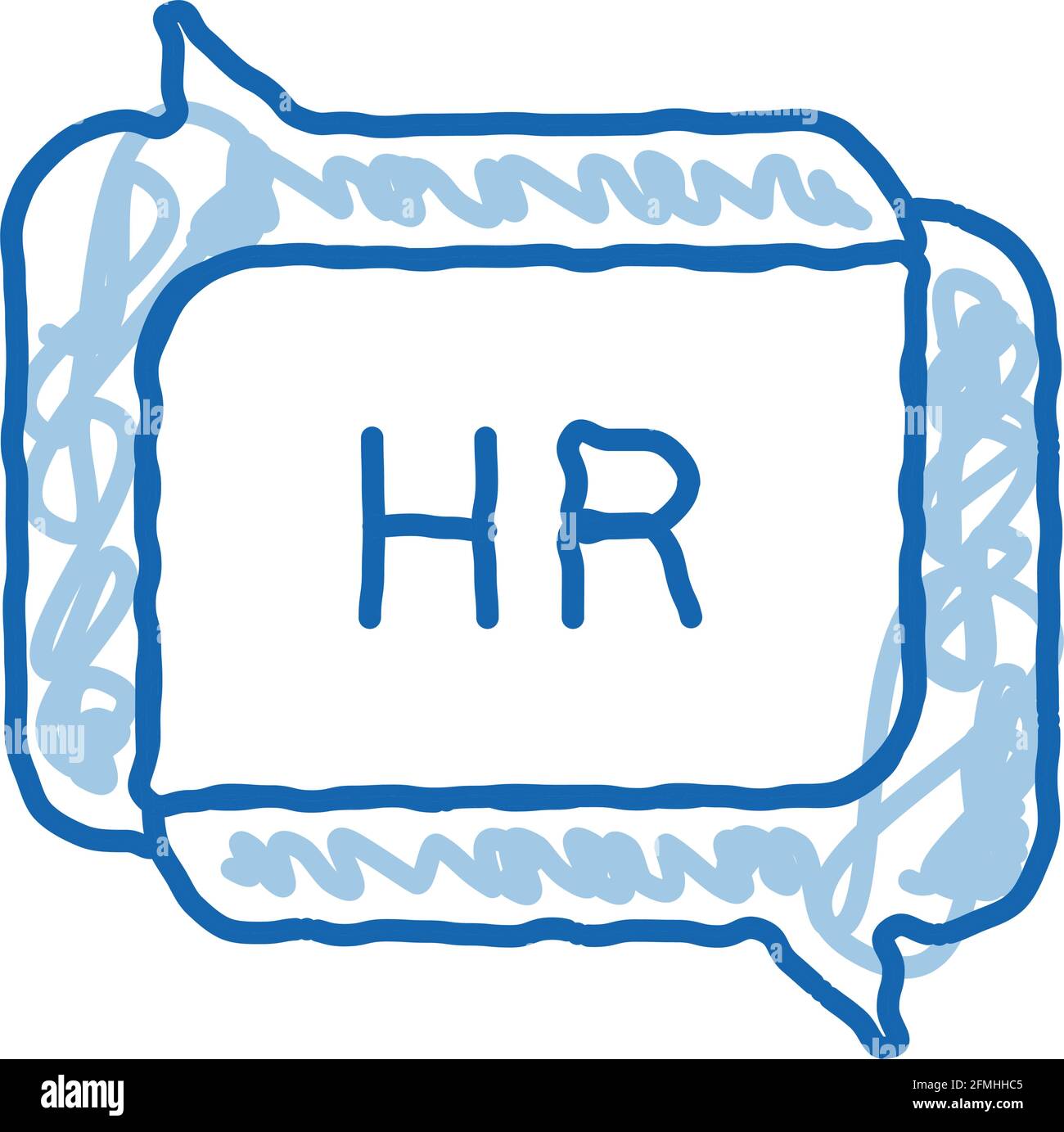 chat message hr doodle icon hand drawn illustration Stock Vector Image ...