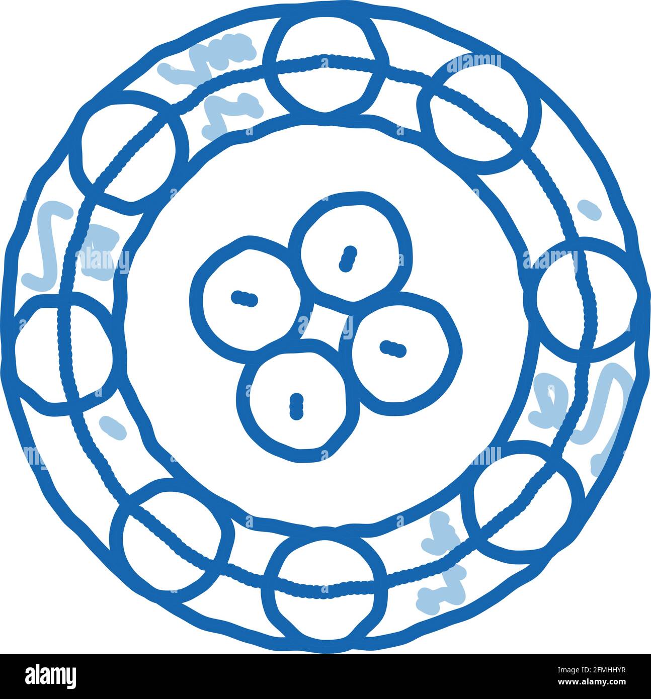 painted clay plate doodle icon hand drawn illustration Stock Vector ...