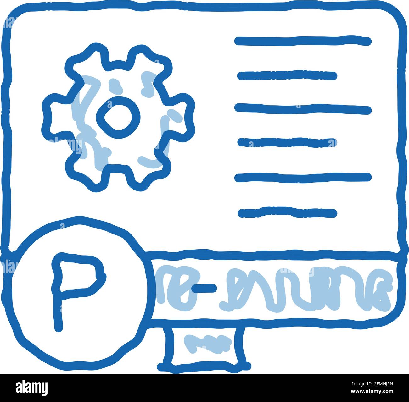 software process doodle icon hand drawn illustration Stock Vector Image ...