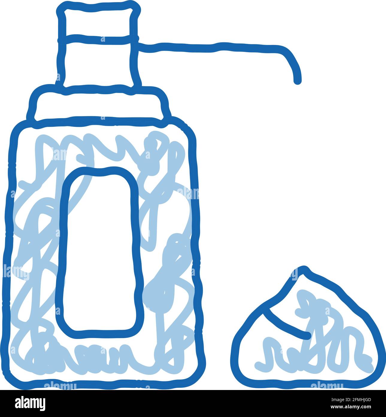 cream bottle doodle icon hand drawn illustration Stock Vector Image ...