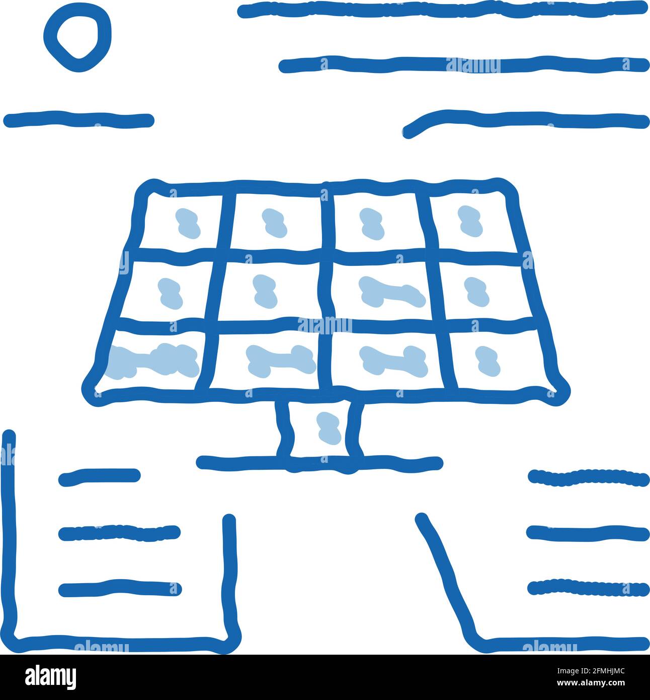 different actions of solar battery doodle icon hand drawn illustration ...