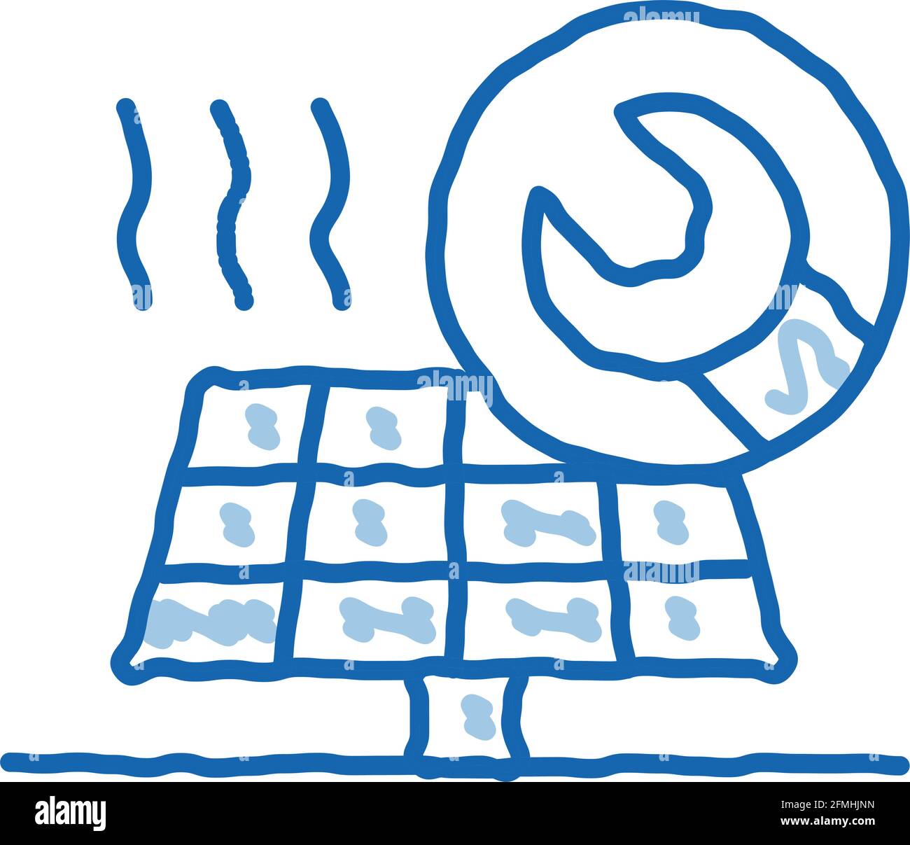 solar repair doodle icon hand drawn illustration Stock Vector Image ...