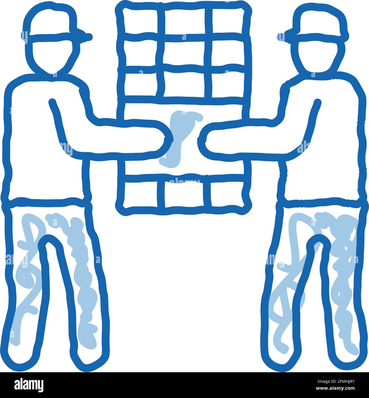 solar installation workers doodle icon hand drawn illustration Stock ...