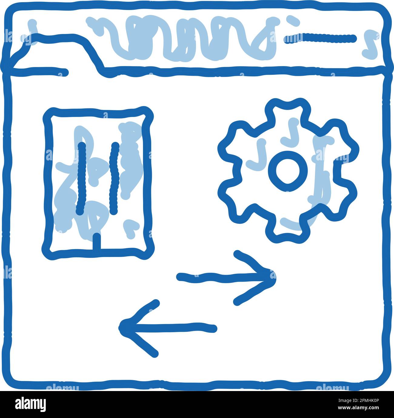 technical home folder doodle icon hand drawn illustration Stock Vector ...