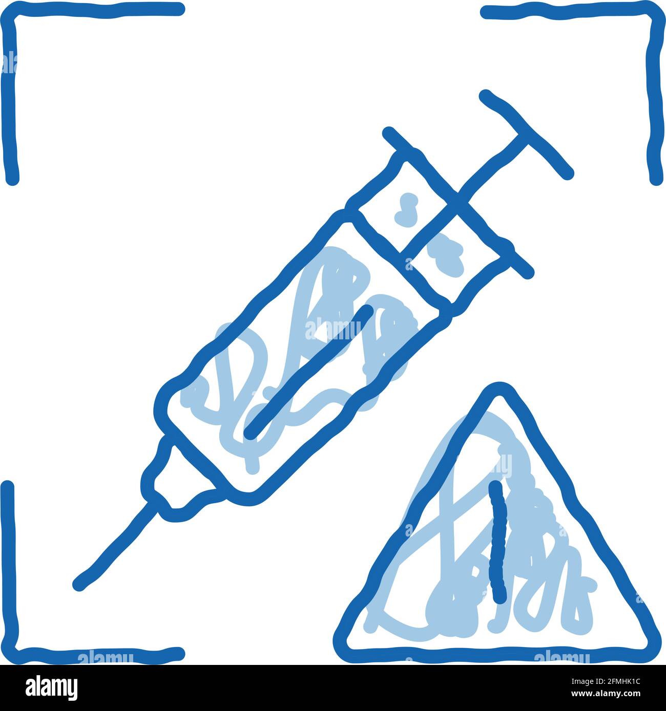 detection of injection problems icon vector outline illustration Stock ...