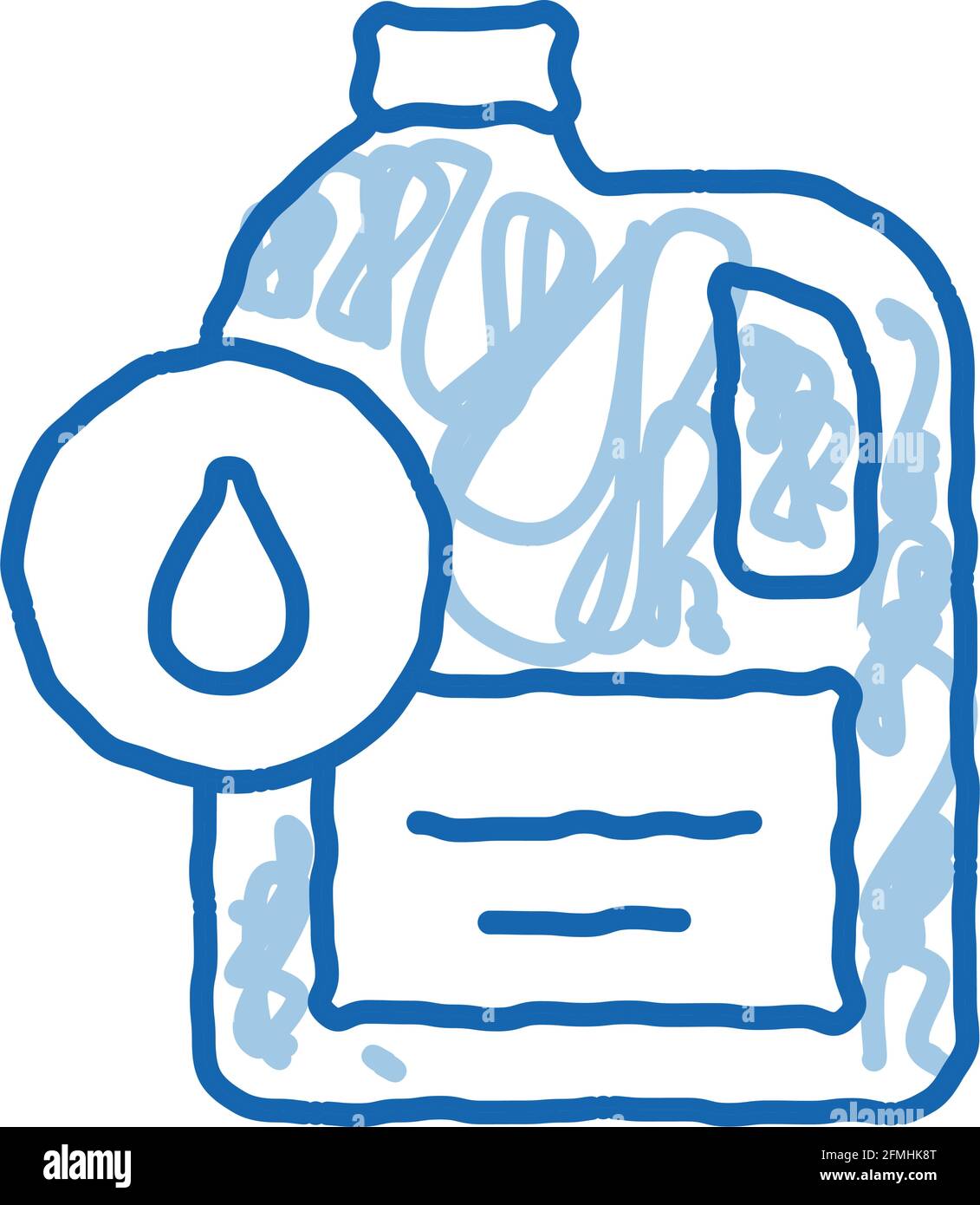 liquid fuel doodle icon hand drawn illustration Stock Vector Image ...