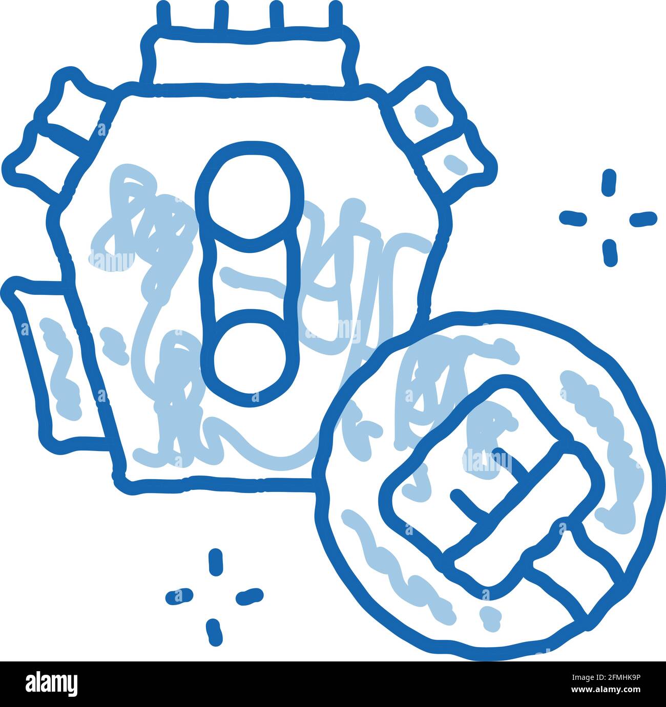 internal cleaning doodle icon hand drawn illustration Stock Vector ...