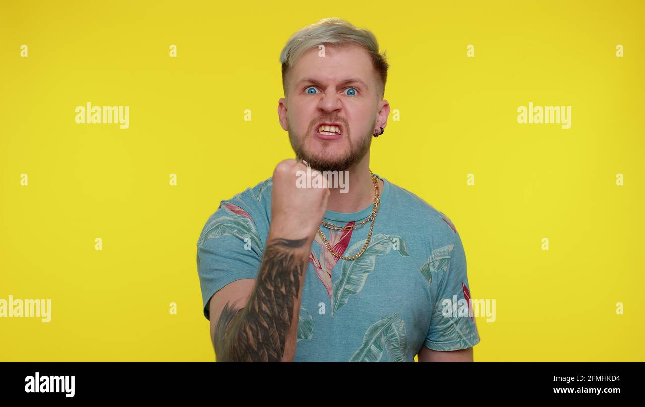 Man shaking fist angry hi-res stock photography and images - Alamy