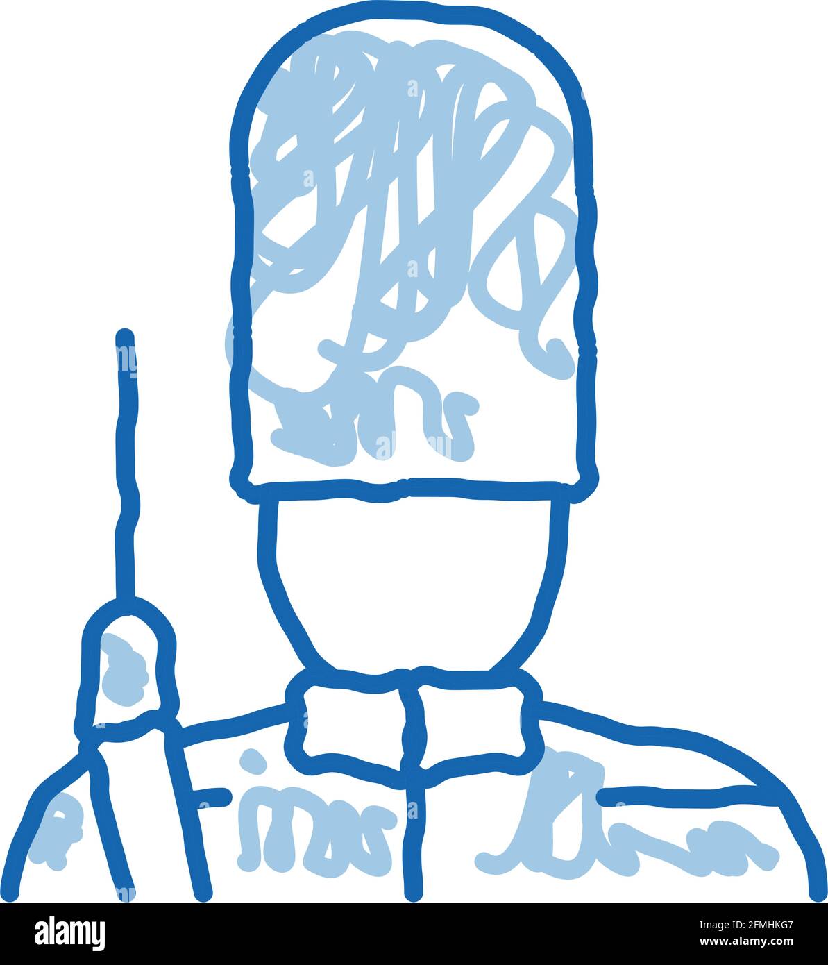 royal guard doodle icon hand drawn illustration Stock Vector Image ...