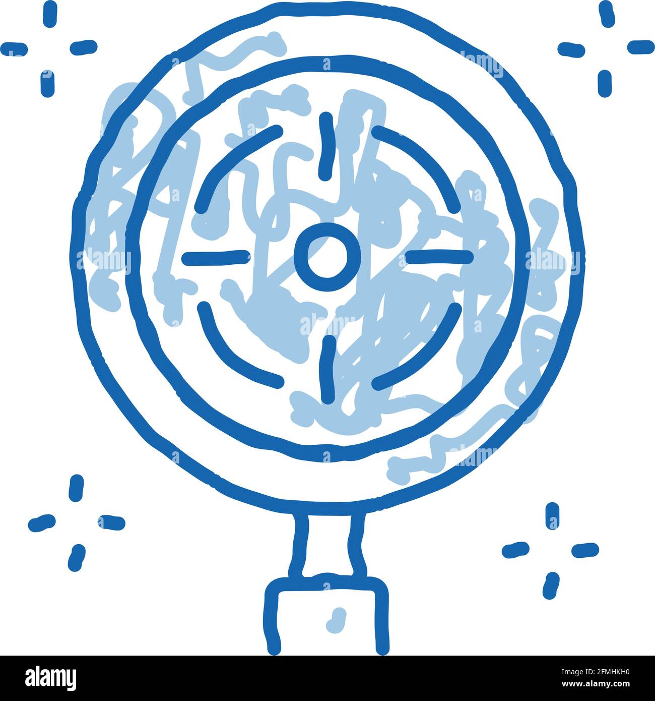 target detection doodle icon hand drawn illustration Stock Vector Image ...