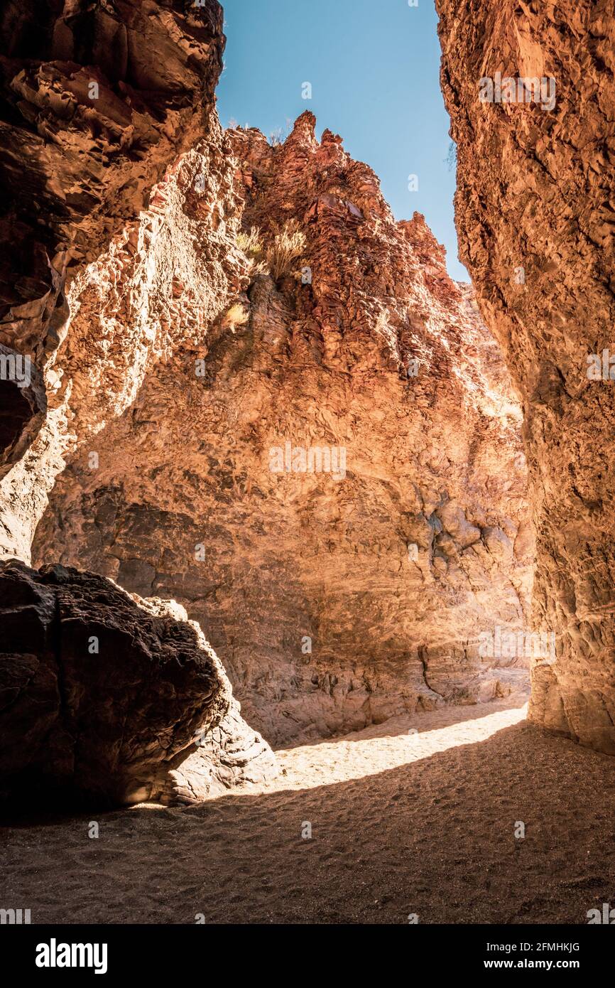 Sun Shining Through The Gap In The Upper Burro Mesa Pour Off Stock ...