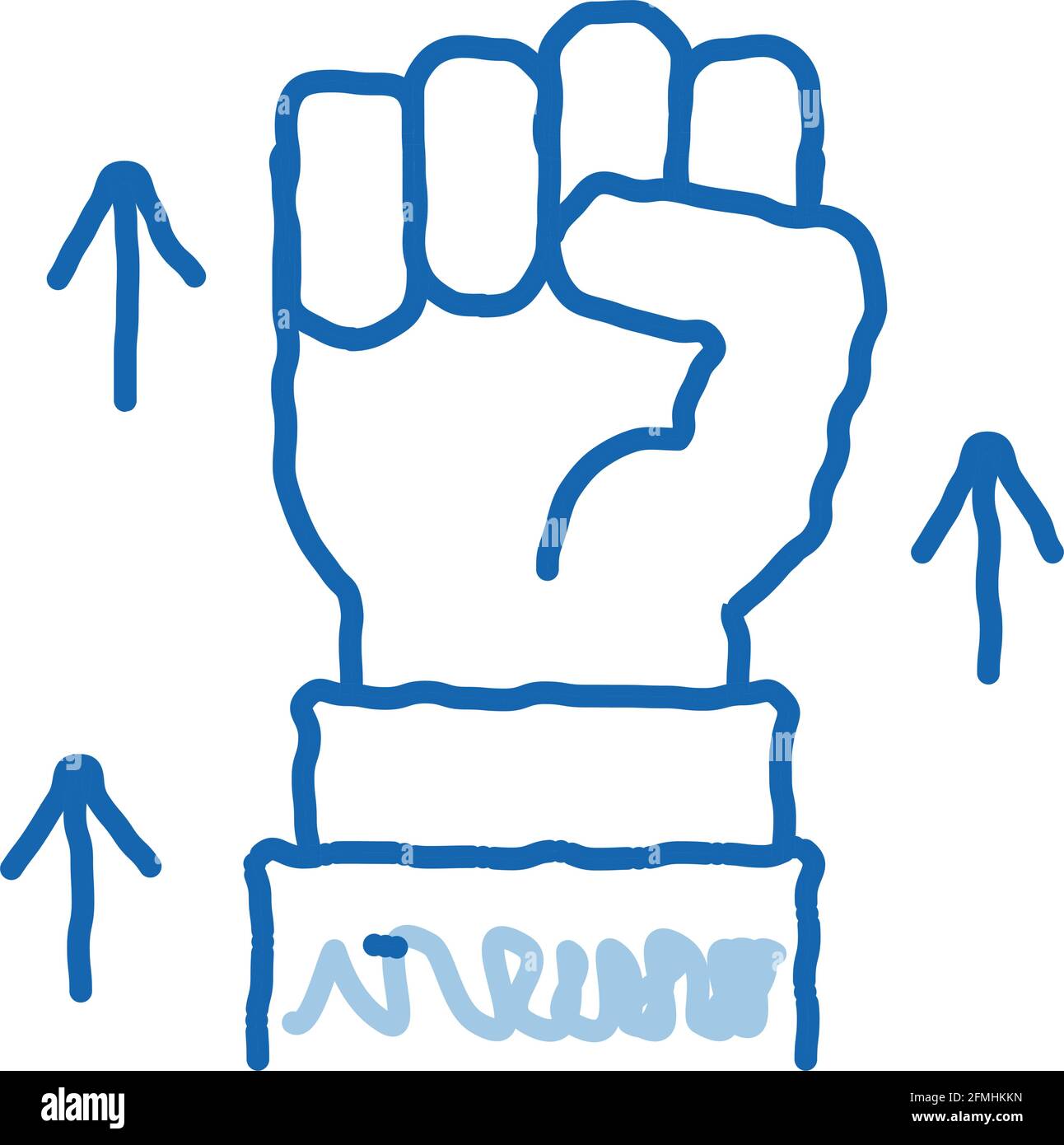 gather all your strength doodle icon hand drawn illustration Stock ...