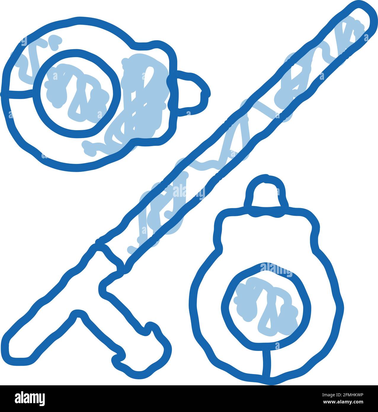 handcuffs and bats doodle icon hand drawn illustration Stock Vector ...