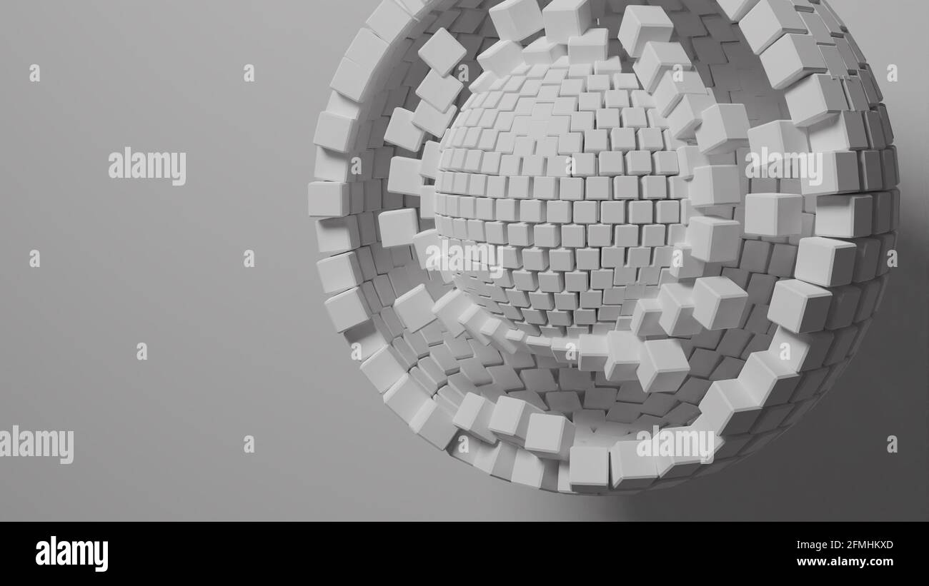 3D Illustration of a dynamic sphere Stock Photo - Alamy