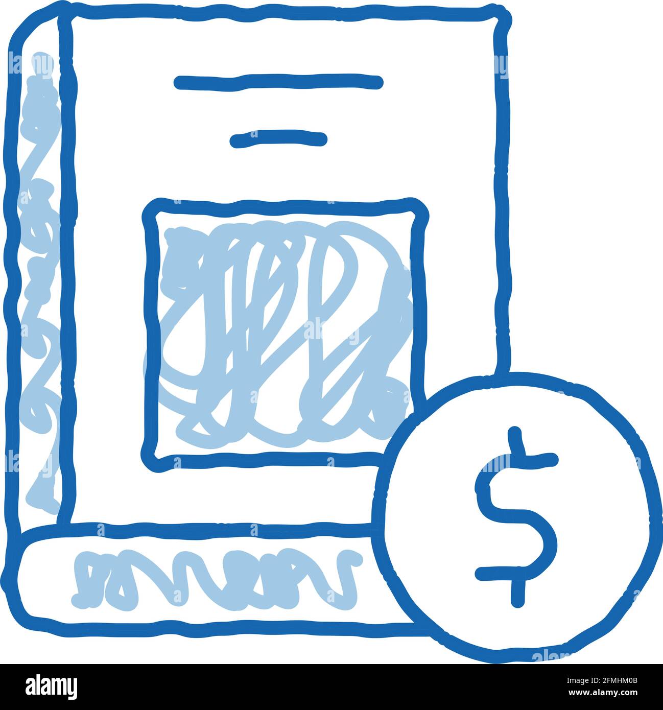 book value doodle icon hand drawn illustration Stock Vector Image & Art ...