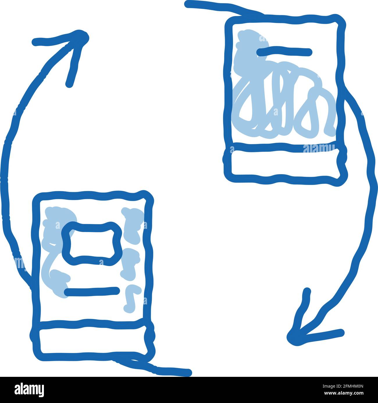 book sharing doodle icon hand drawn illustration Stock Vector Image ...