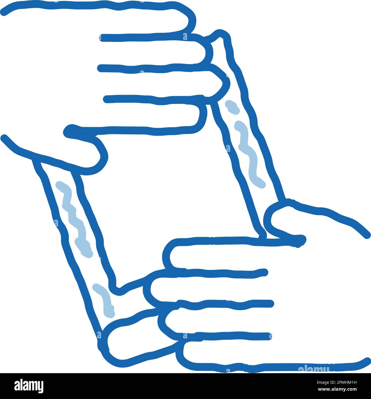 hand over book doodle icon hand drawn illustration Stock Vector Image ...