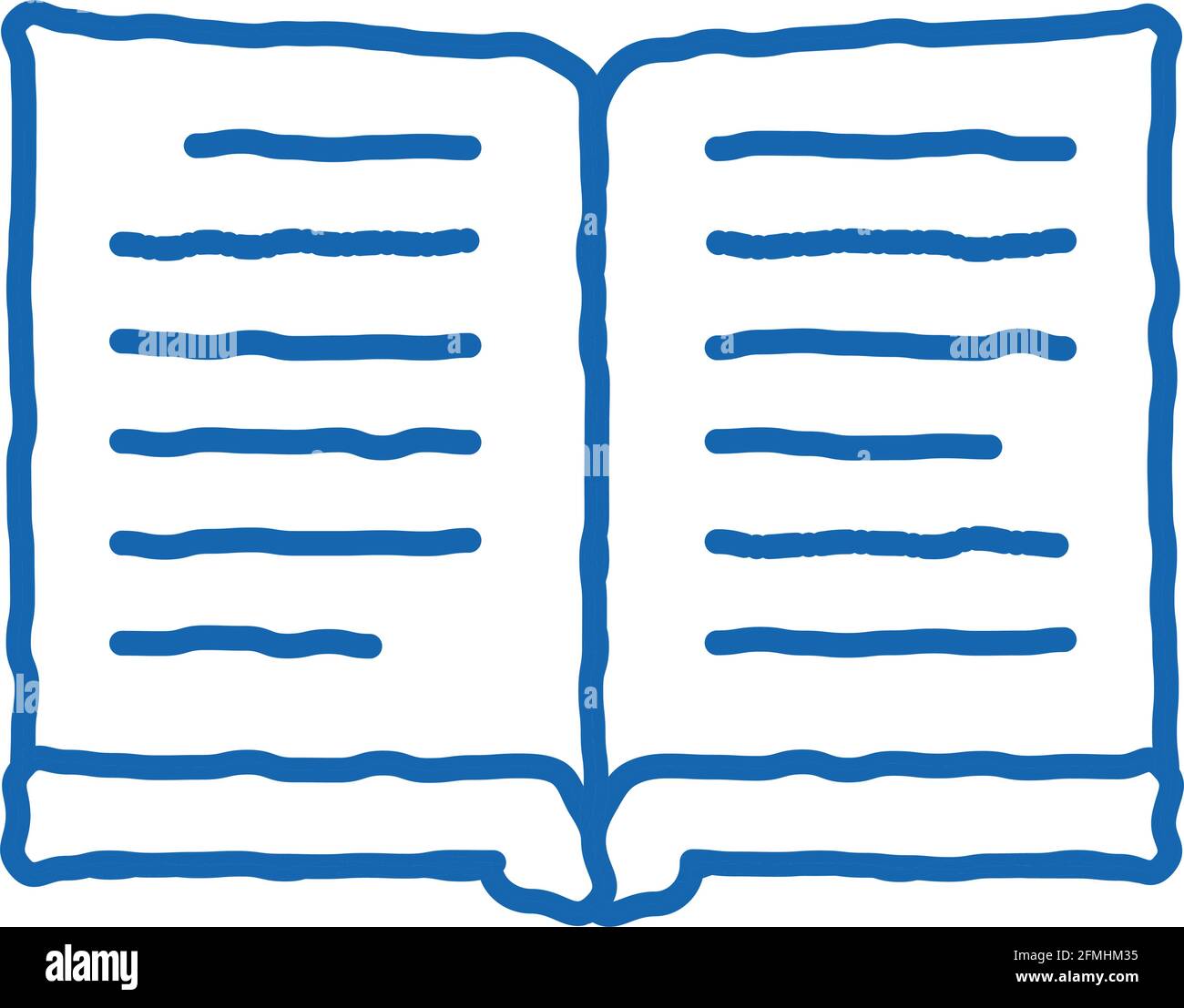 open book doodle icon hand drawn illustration Stock Vector Image & Art ...