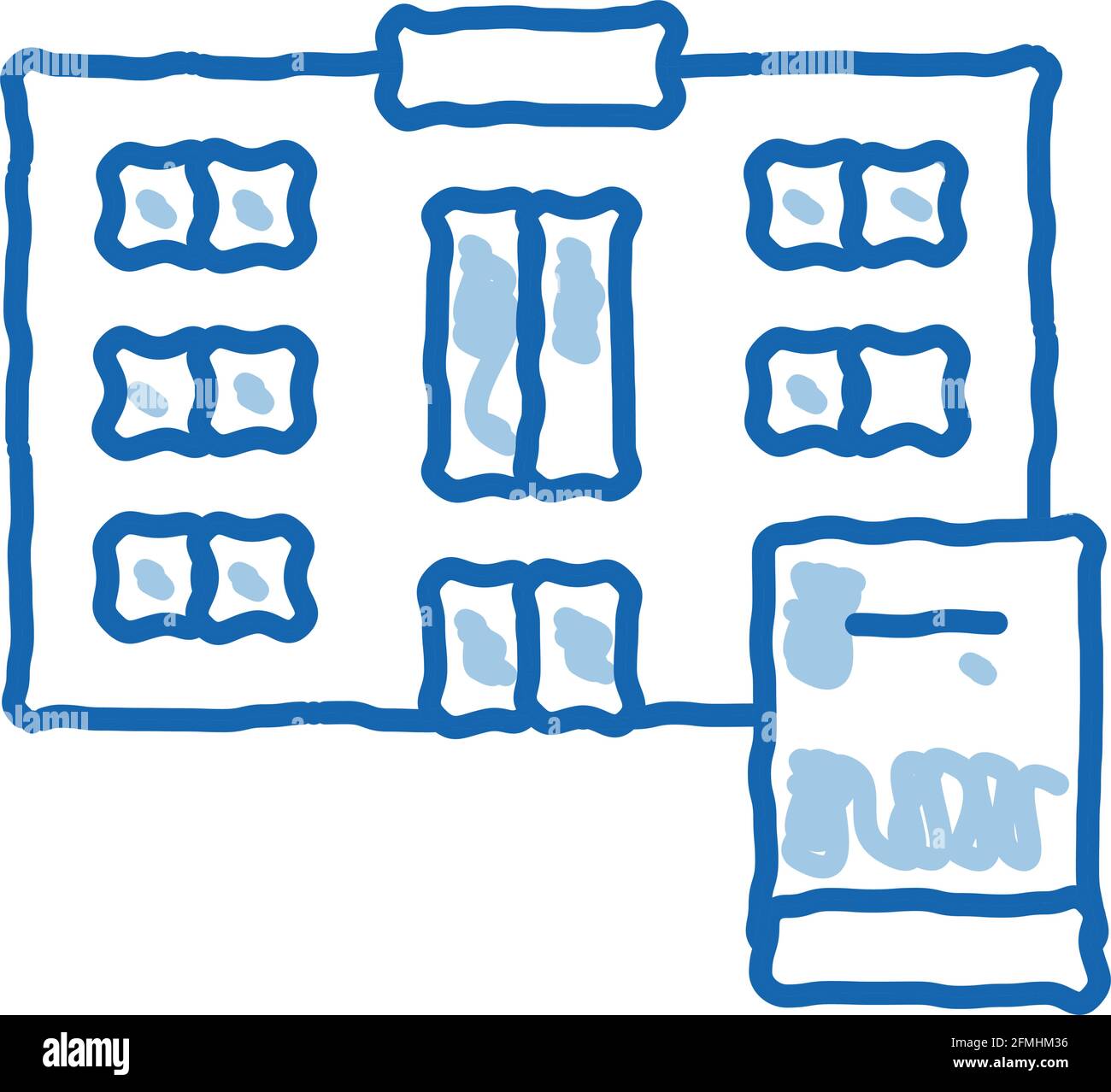 library doodle icon hand drawn illustration Stock Vector Image & Art ...