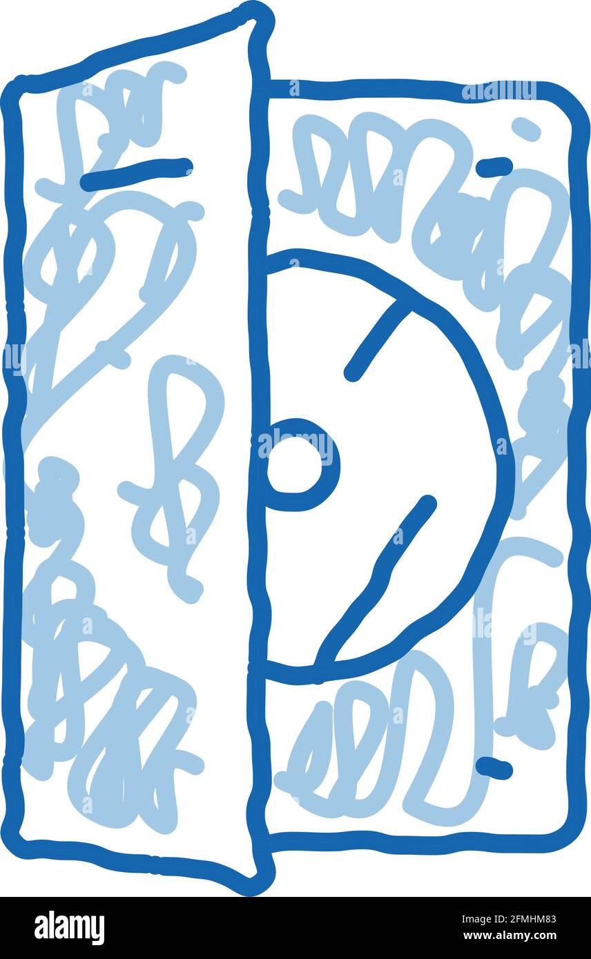 disk scratch protection doodle icon hand drawn illustration Stock ...