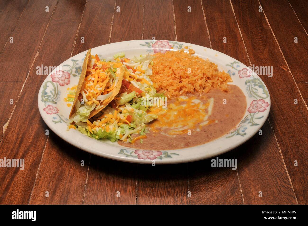 Authentic tex mex mexican cuisine known as a Taco Stock Photo - Alamy