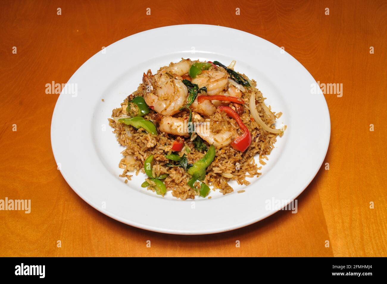 Authentic and traditional Chinese dish known as shrimp fried rice Stock ...