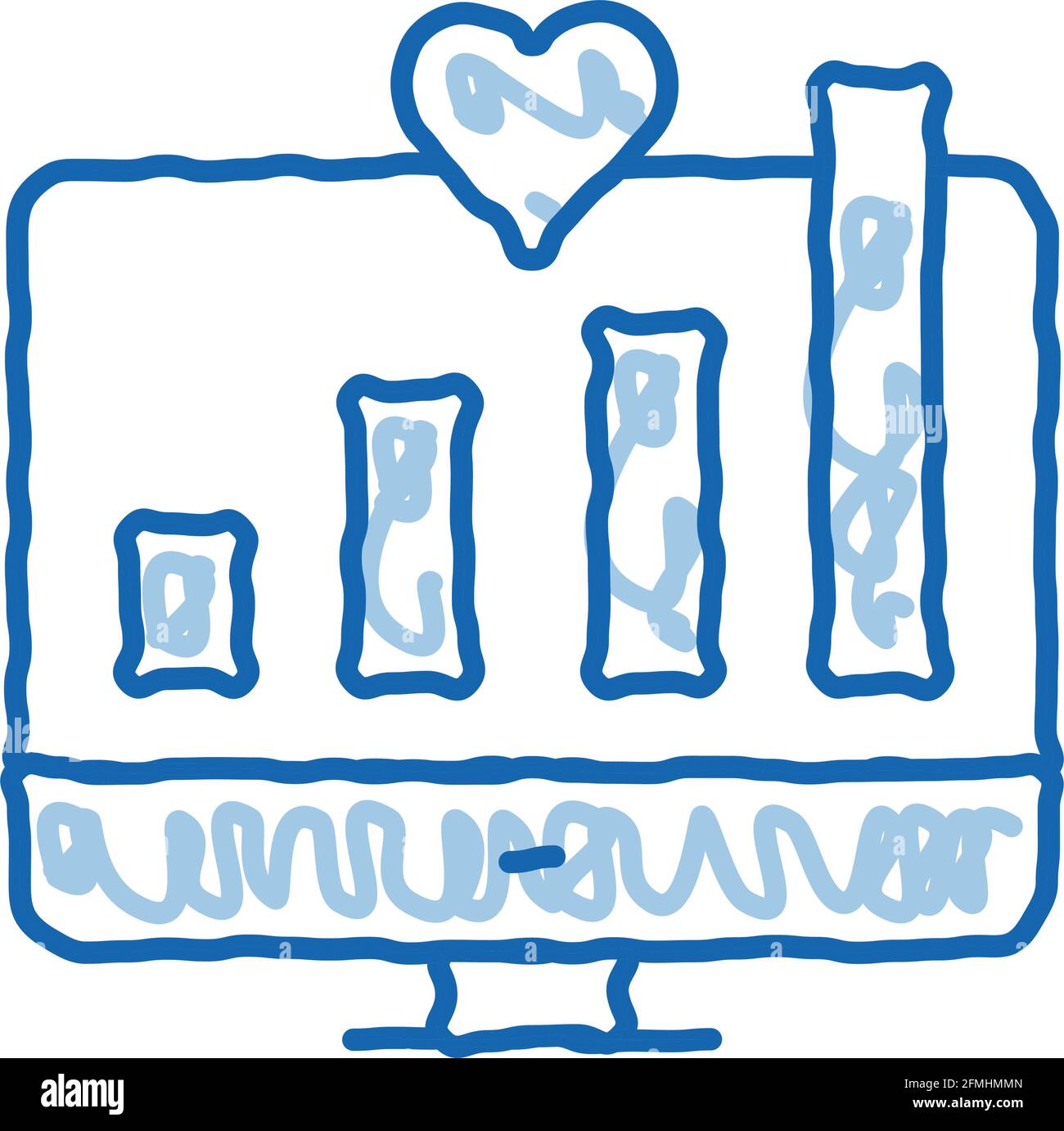 chart growth indicators doodle icon hand drawn illustration Stock ...