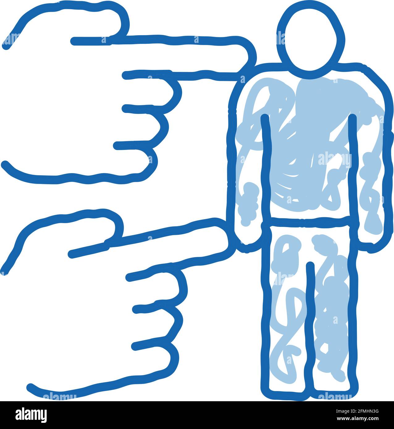 human bullying doodle icon hand drawn illustration Stock Vector Image ...