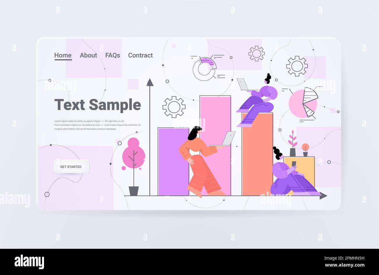 businesswomen analyzing charts and graphs data analysis process ...