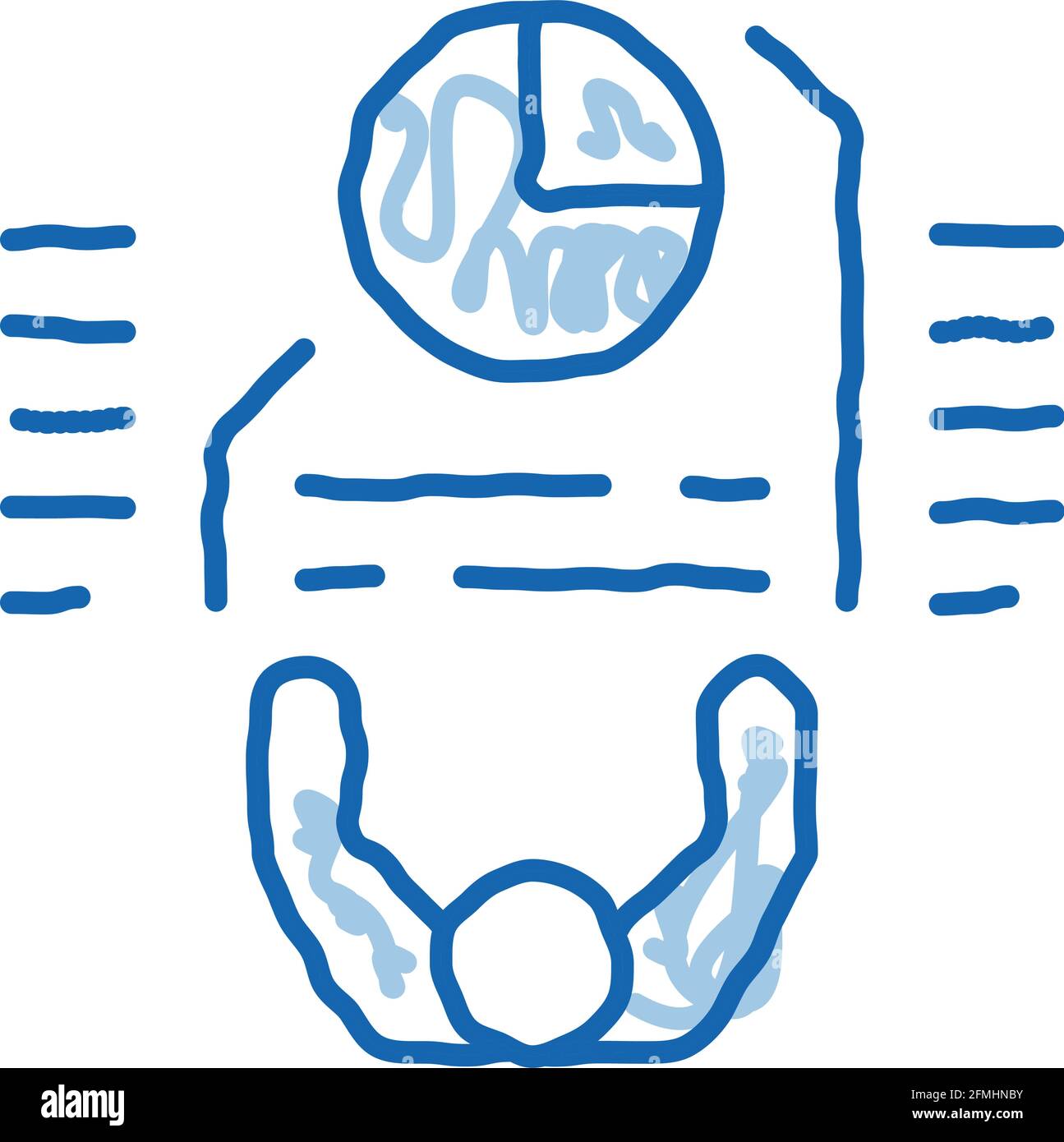 human pie chart doodle icon hand drawn illustration Stock Vector Image ...